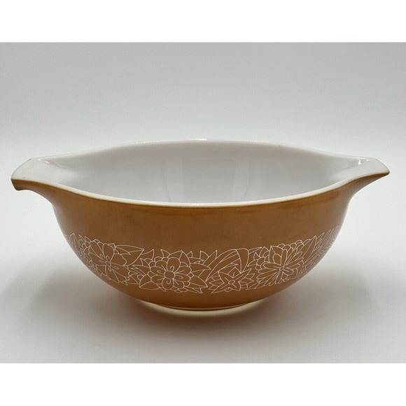 Pyrex | Kitchen | Vintage Pyrex Cinderella Bowl Woodlands Brown Nesting ...